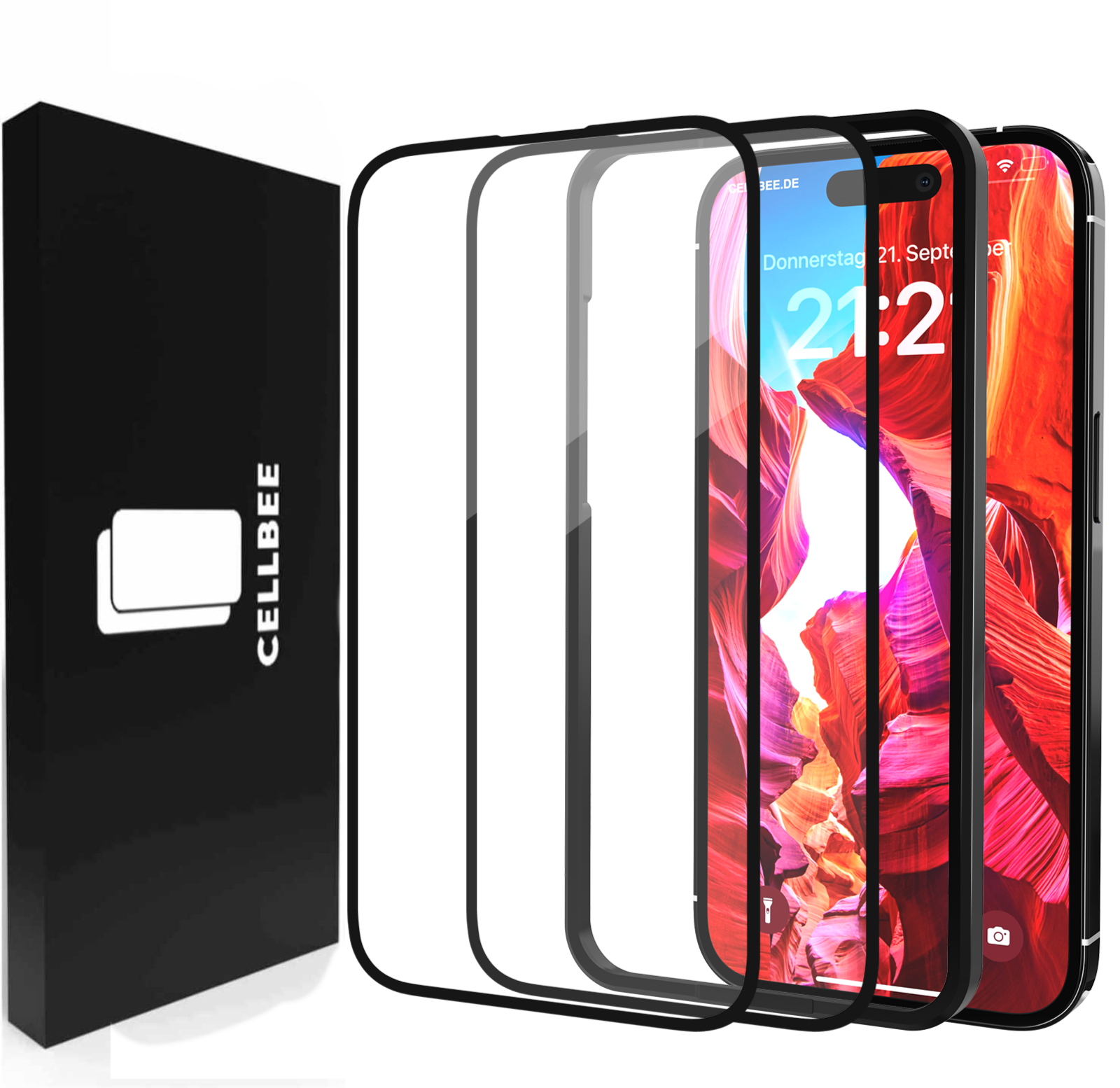 CellBee® Panzerglas für iPhone 16 Pro – Schutz mit 9H & Anti-Dust